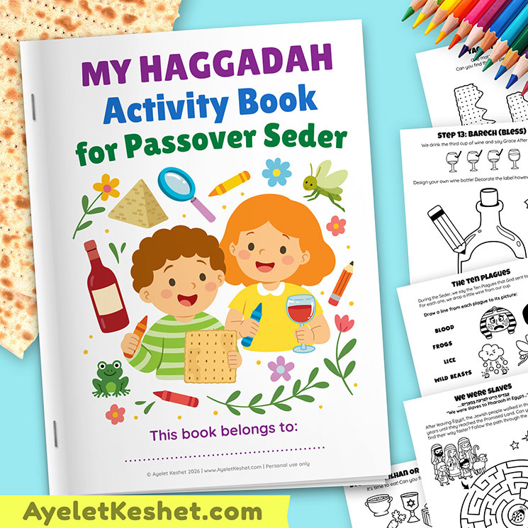 Printable Passover Seder Activity Book for Kids – Follows the Haggadah ...